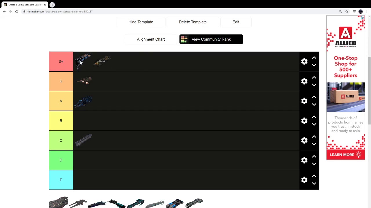 Galaxy: Standard Carrier Tier List - YouTube