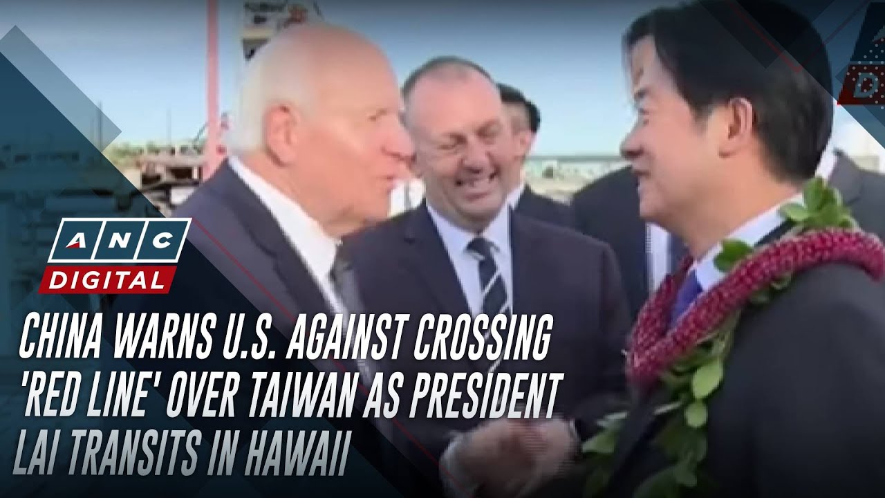 China warns U.S. against crossing 'red line' over Taiwan as President ...