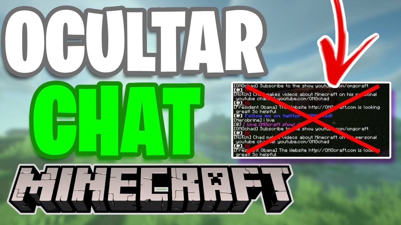 COMO OCULTAR EL CHAT💎 EN MINECRAFT👈 - YouTube