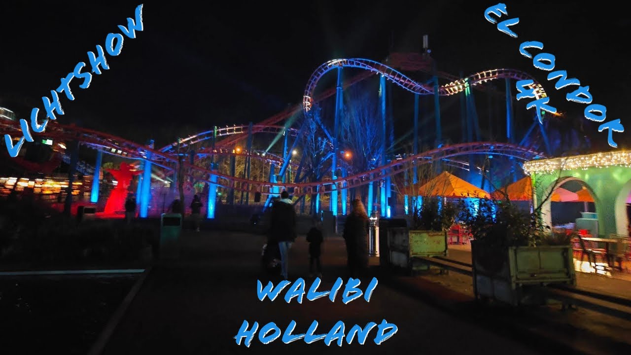 Lichtshow El Condor Walibi Holland Bright Nights 2023 4K - YouTube
