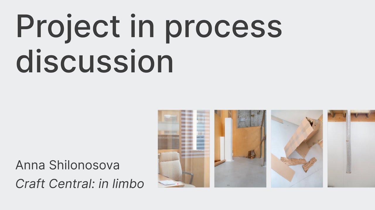 Project in process discussion: Anna Shilonosova - YouTube