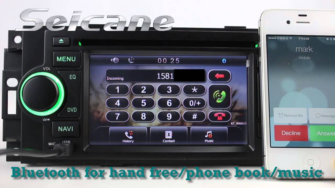 Aftermarket Car Bluetooth Sat Nav Stereo for 2002 2003 2004 2007 Dodge ...