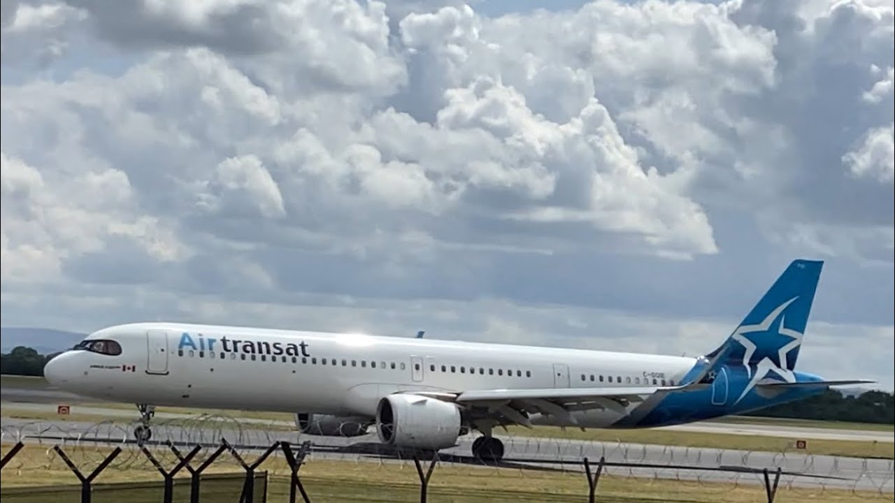Air transit A321 Butter into MAN airport - YouTube