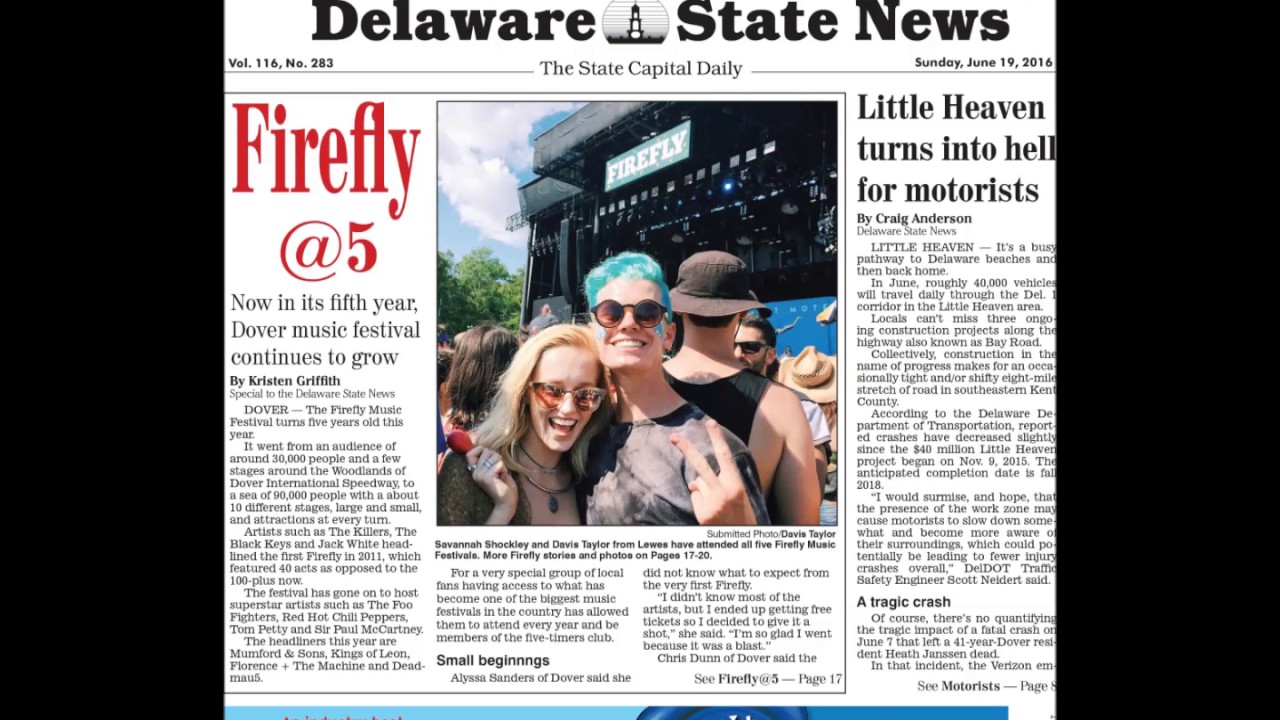 Delaware State News Front Pages 2016 Youtube