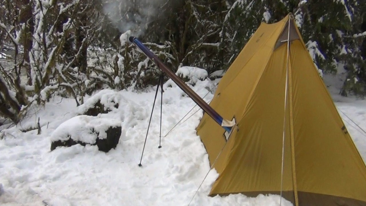 Winter Camping in EXTREME COLD (-45°F) Solo Camping 4 Days | Hot Tent ...