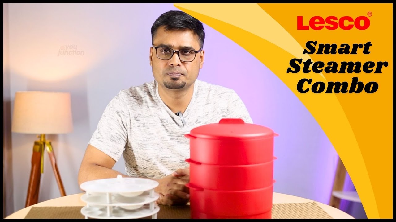 Lesco Smart Steamer Combo | Steam It Easily | Food Grade Plastic ...
