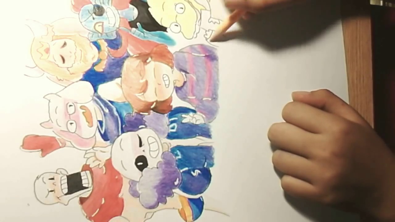 How to draw cartoon - undertale Draw Undertale (Cartoon) for kid ...