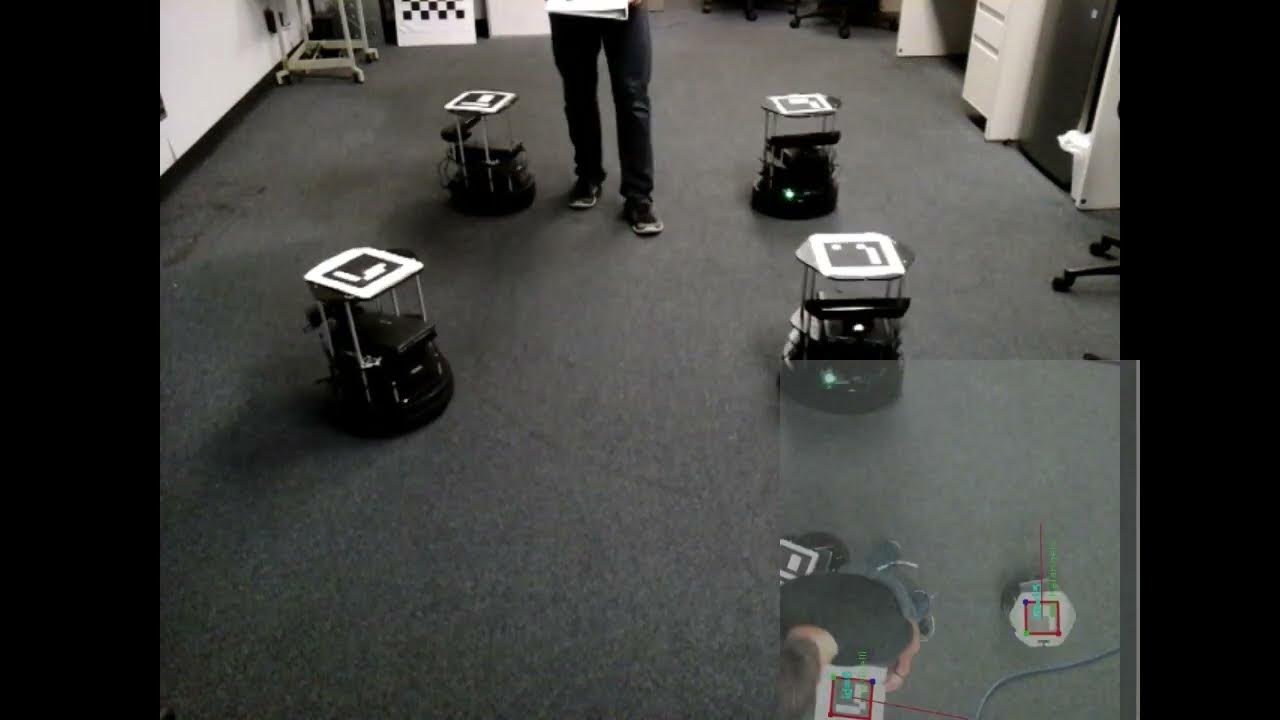 Demonstrating formation control on Turtlebots - YouTube