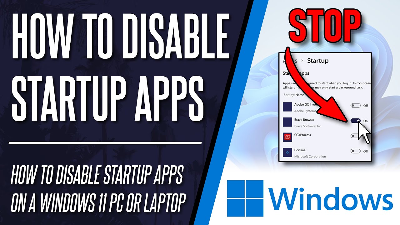 How to Disable Start up Apps/Programs on Windows 11 PC - YouTube