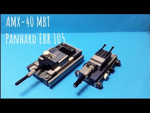 Mini lego AMX-40 MBT & EBR 105 tank instruction / tutorial - YouTube