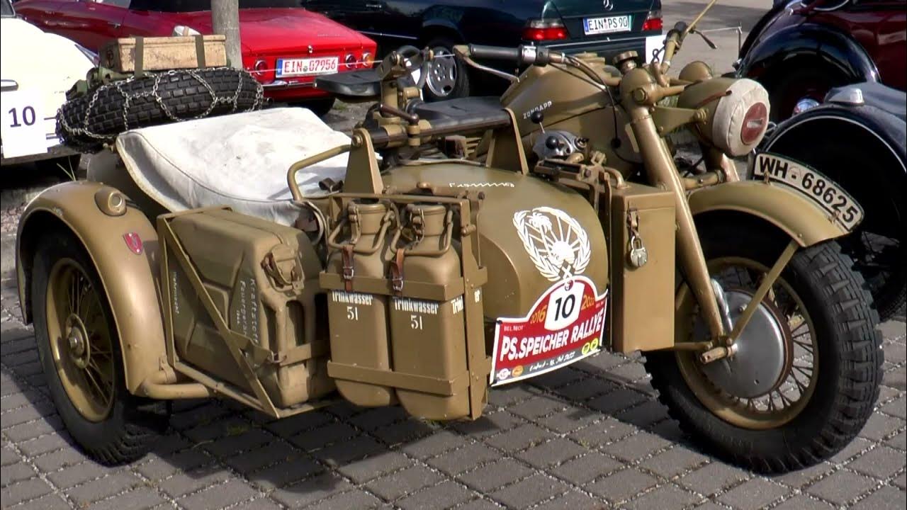 Zündapp Gespann KS 750 Wehrmacht Heer Diethelm Klotz Bad Gandersheim - YouTube
