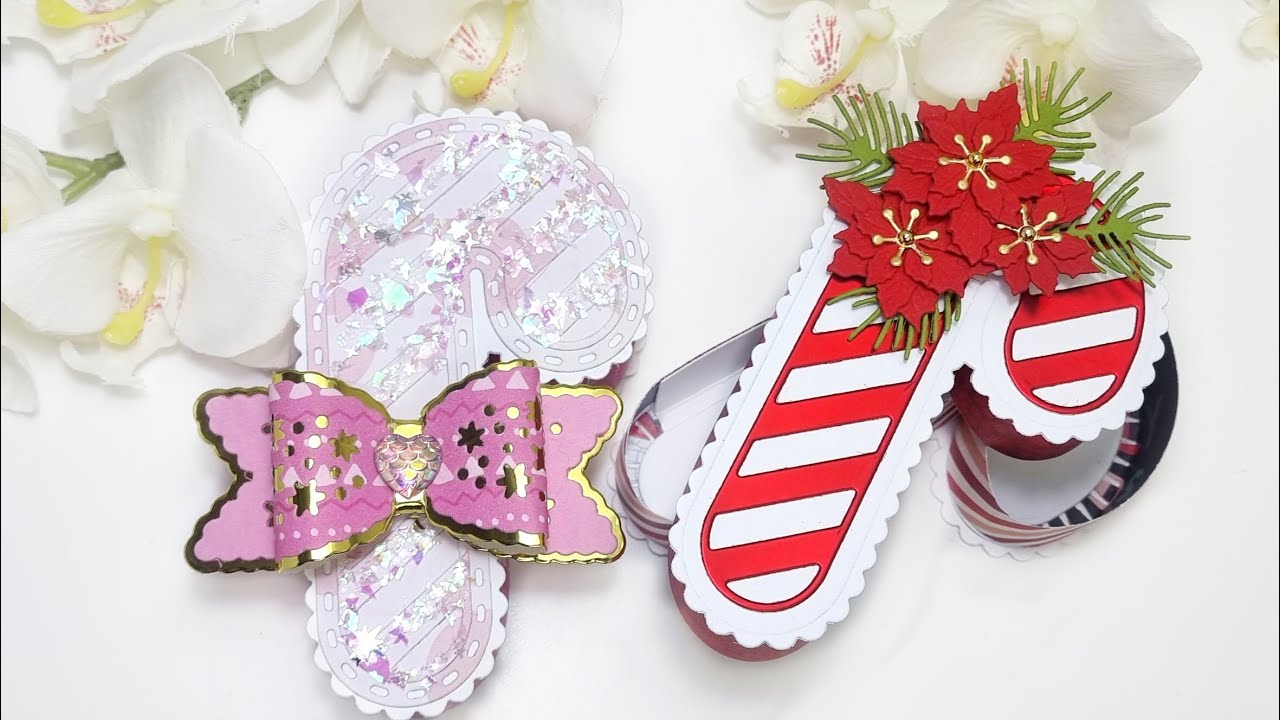 Candy Cane Gift Box - Scrap Diva Designs - YouTube