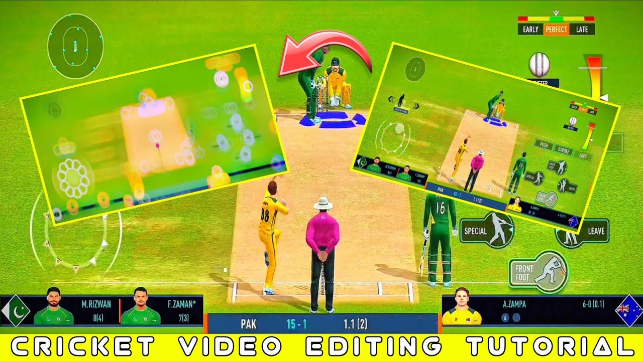 How To Edit Cricket Videos Like A Pro | Cricket Video editing tutorial | RC24 gameplay | RC 24 ...