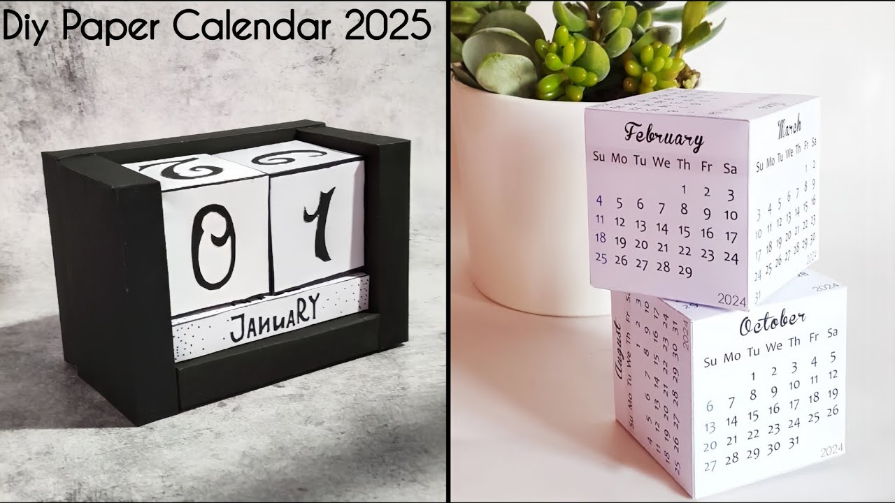 2 Types of DIY Paper Desk Calendar 2025 | Creative & Easy Handmade ...