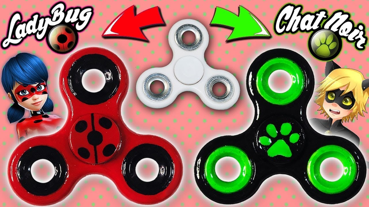 ♥ DIY: Make your own Ladybug/Cat Noir Fidget Spinner ♥ - YouTube