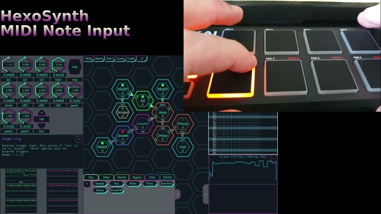 HexoSynth Modular - MIDI Note Input - Dev Sample 2022-08-13 - YouTube