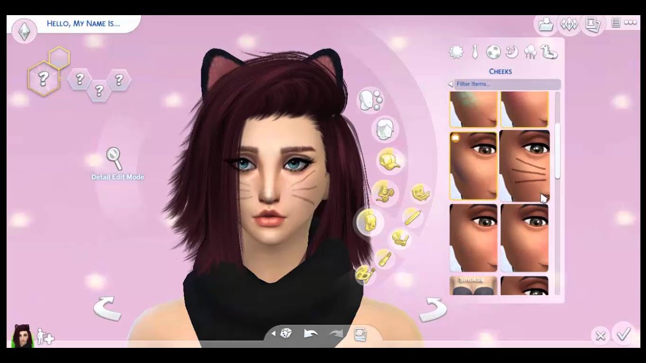 The Sims 4 - Cas - Gothic Neko - YouTube