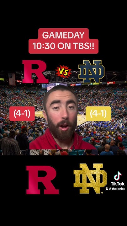 IT’S GAMEDAY!! Rutgers takes on Notre Dame at 10:30 on TBS in Las Vegas!! Let’s gooo! Go Rutgers ...