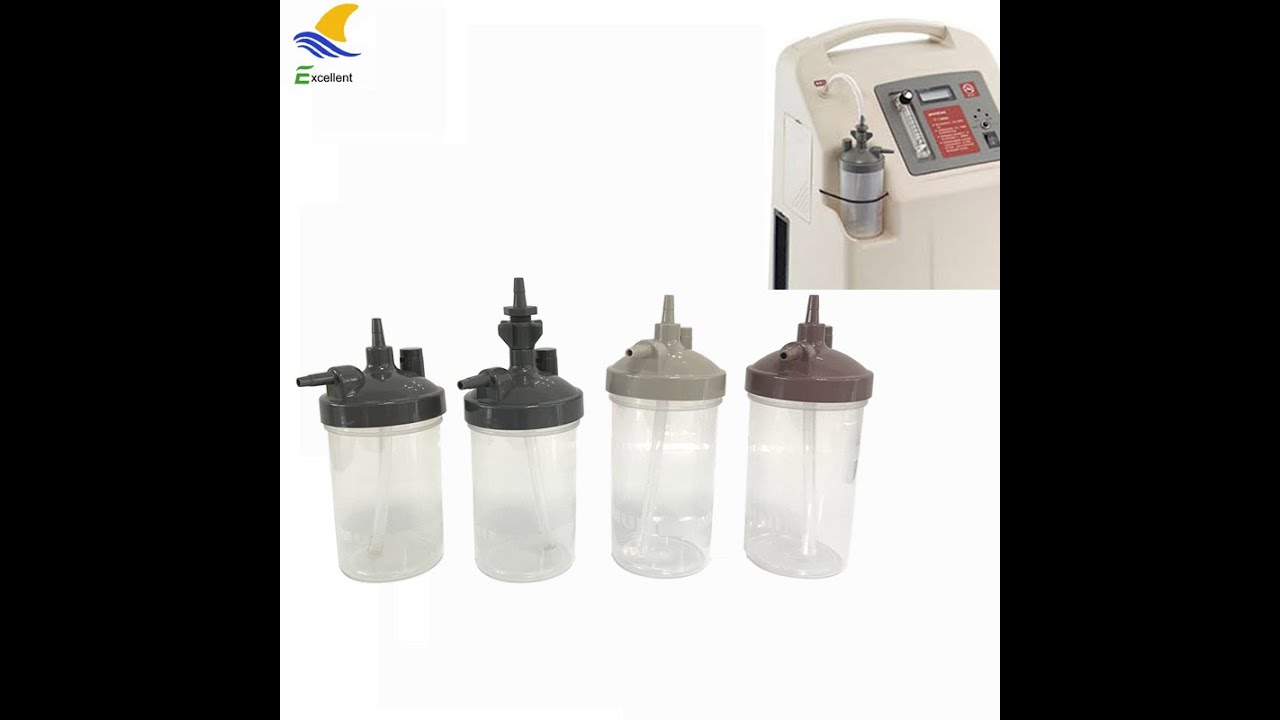 Humidifier bottle for oxygen concentrator - YouTube