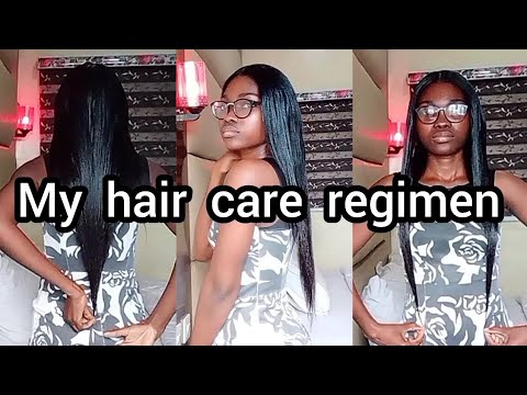 RELAXED HAIR REGIMEN FOR GROWTH // HOW I GREW MY TAILBONE LENGTH ...
