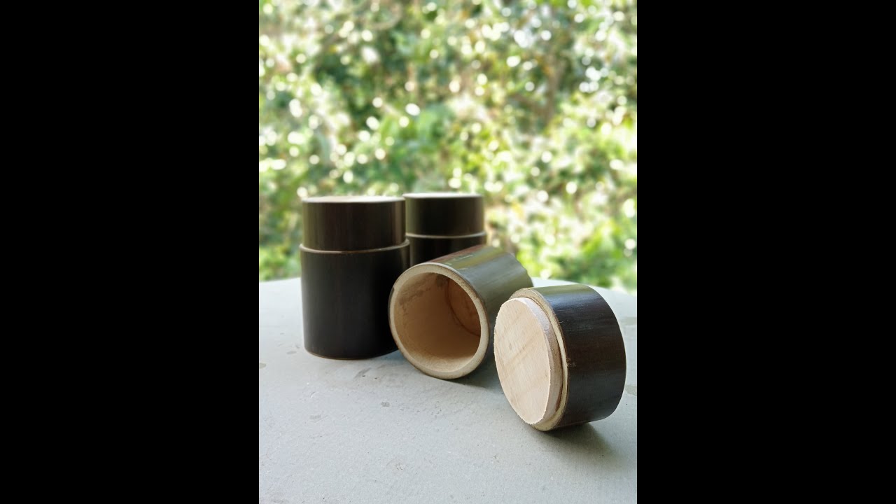 cara membuat toples bambu/kerajinan bambu homemade toples bumbu dapur ...