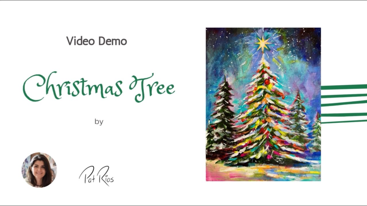 Christmas Tree in Acrylics - Demo - YouTube