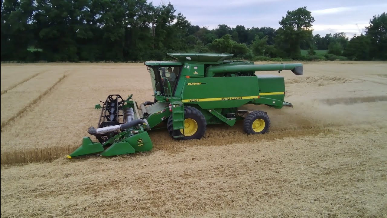 Two Combines One Field - YouTube