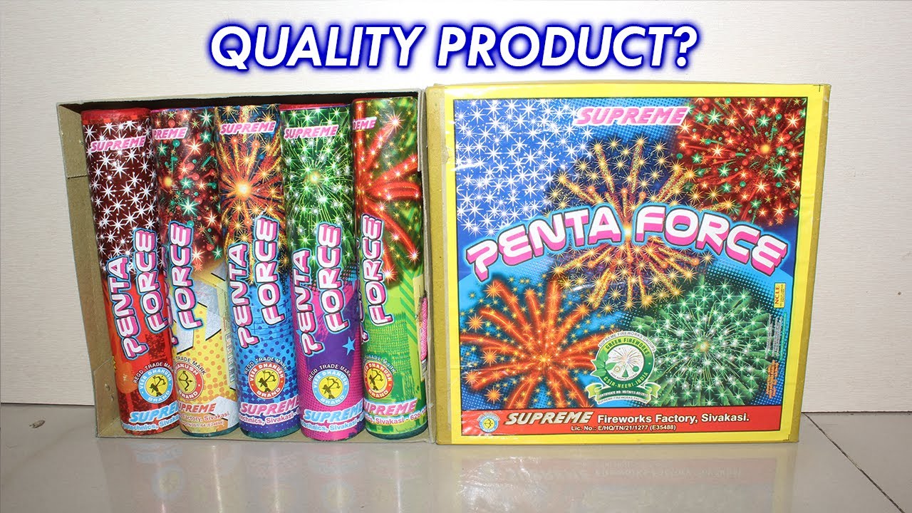 Diwali Crackers Testing 4 । Penta Force from Supreme Fireworks ...