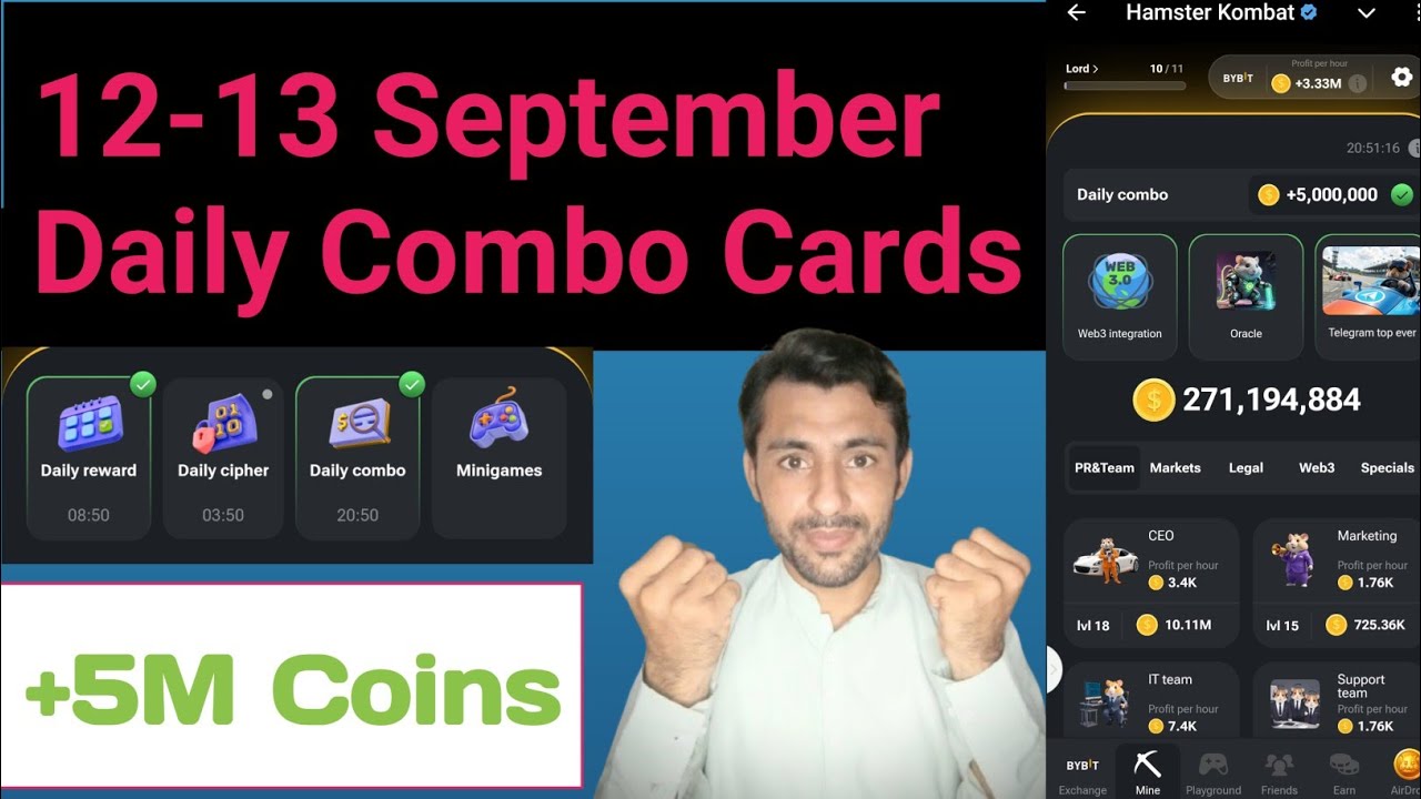 13 September Daily Combo Cards today| Hamster combo daily combo card ...