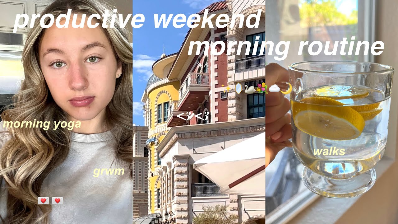 my weekend morning routine~💌 Morning yoga, walks , grwm.. - YouTube
