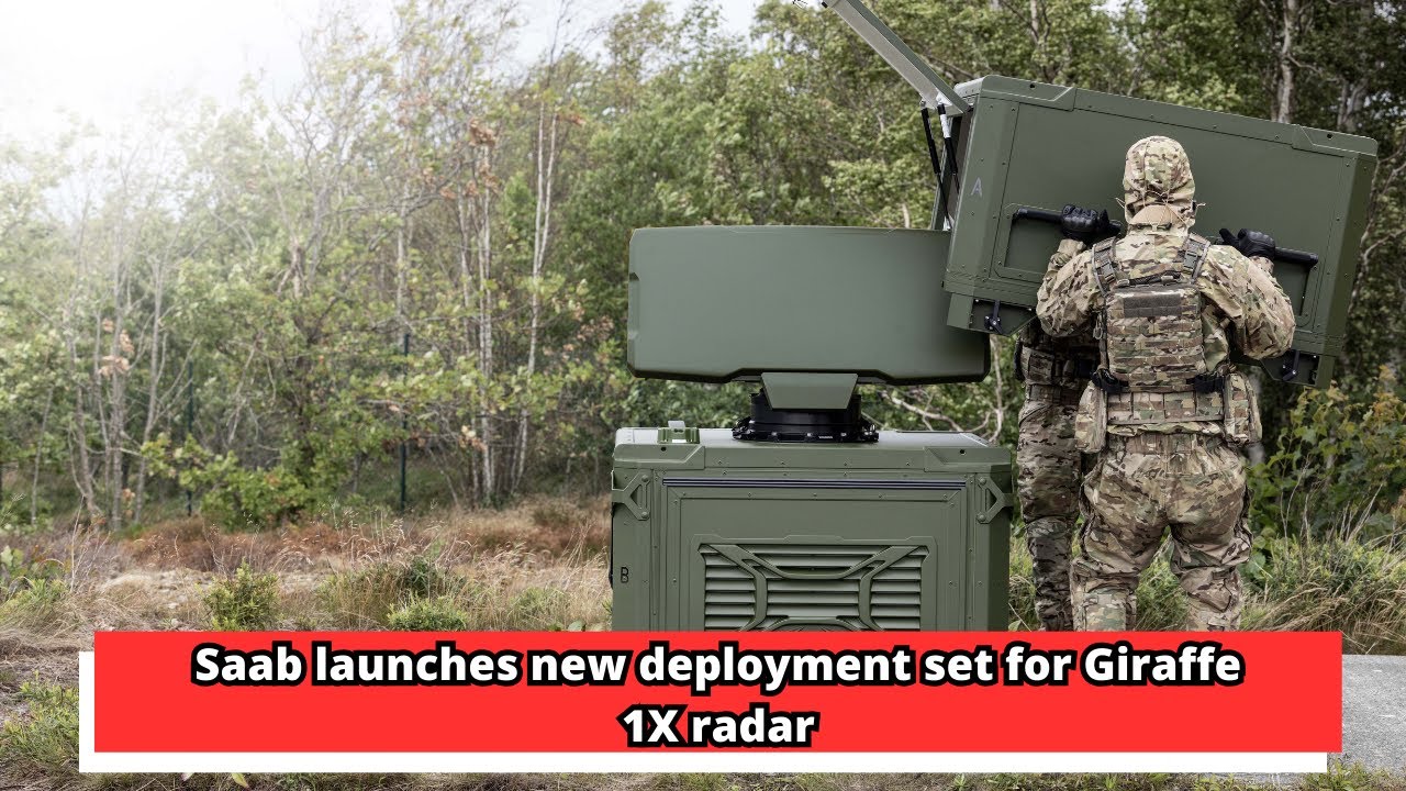 Saab launches new deployment set for Giraffe 1X radar - YouTube