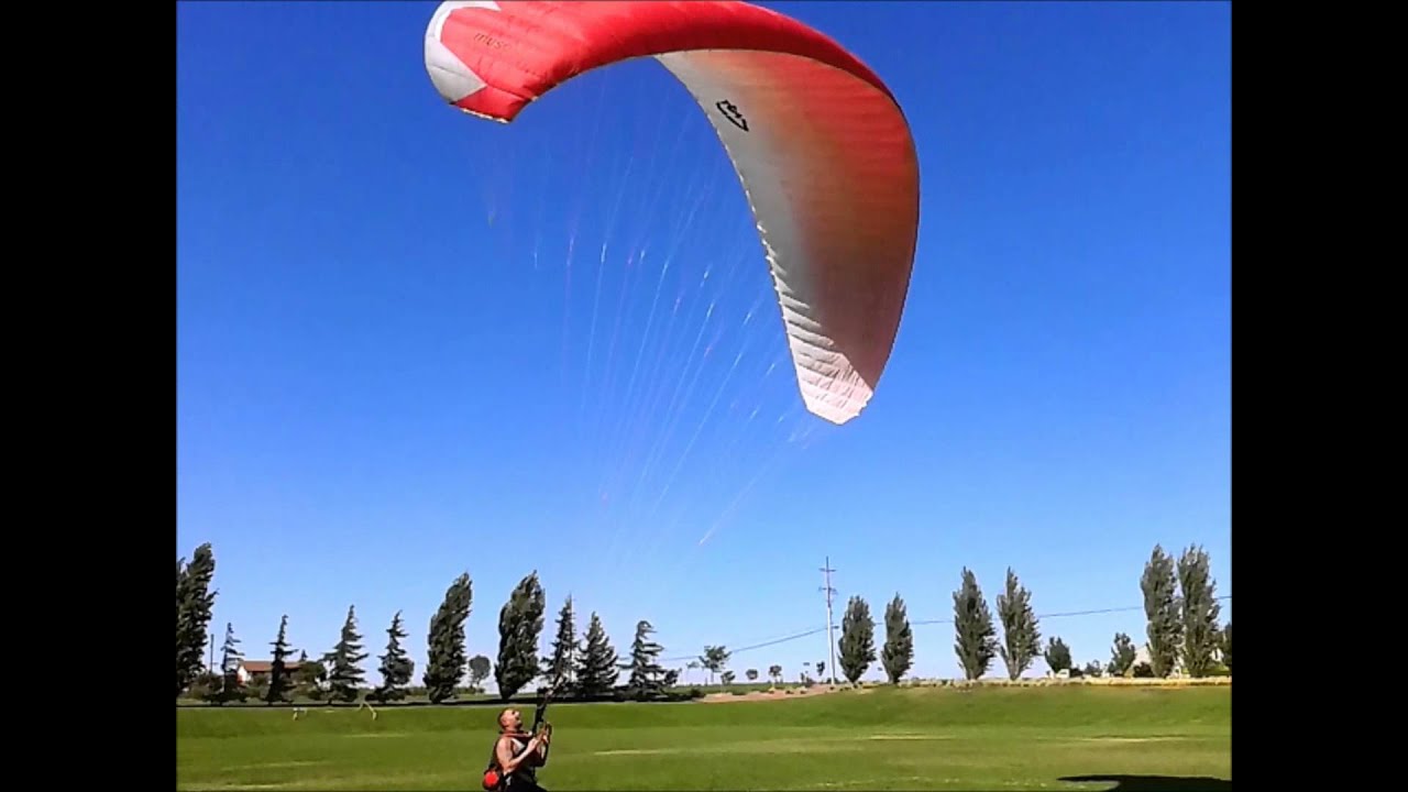 Reverse Paraglider Kiting Launch - YouTube