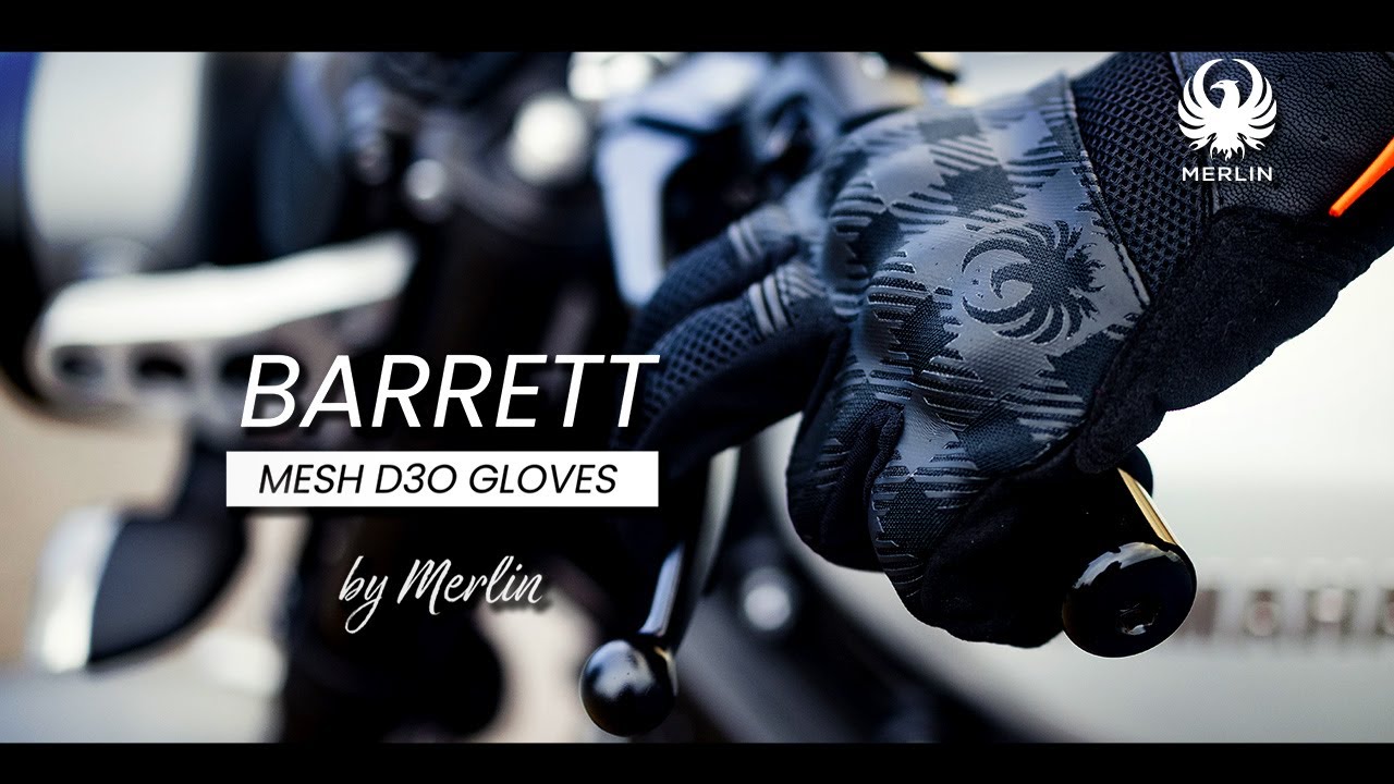 Merlin Barrett Mesh D3O Motorcycle Gloves - YouTube
