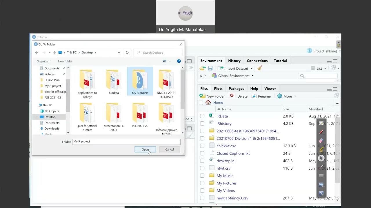 Setting working directory and use of built in functions on dataframe - YouTube