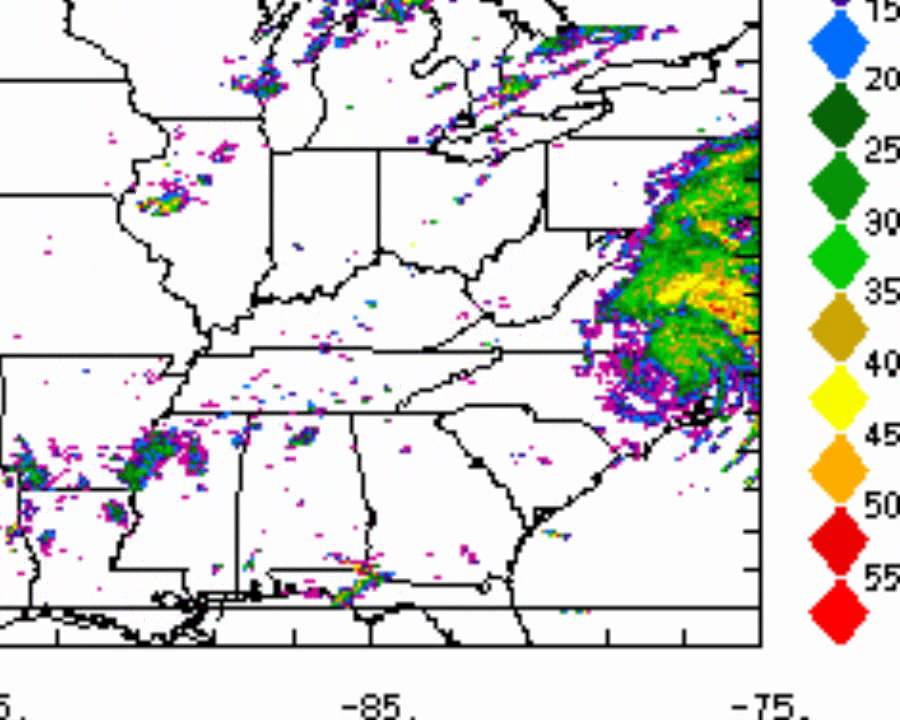 1996 Tropical Storms Arthur, Bertha & Fran on Radar - YouTube