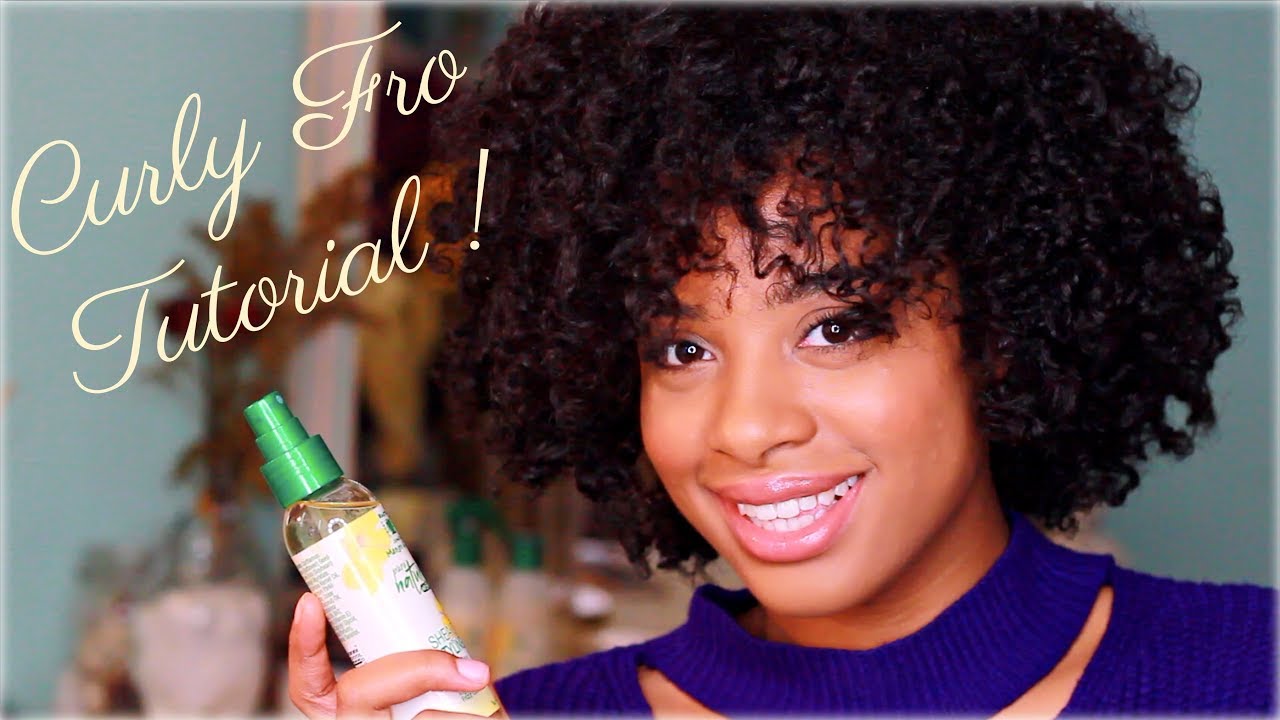 Fluffy Curly Fro Tutorial | Pure Naturals Hair Line - YouTube