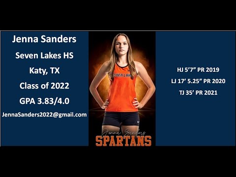 Jenna Sanders 2022 Katy TX - YouTube