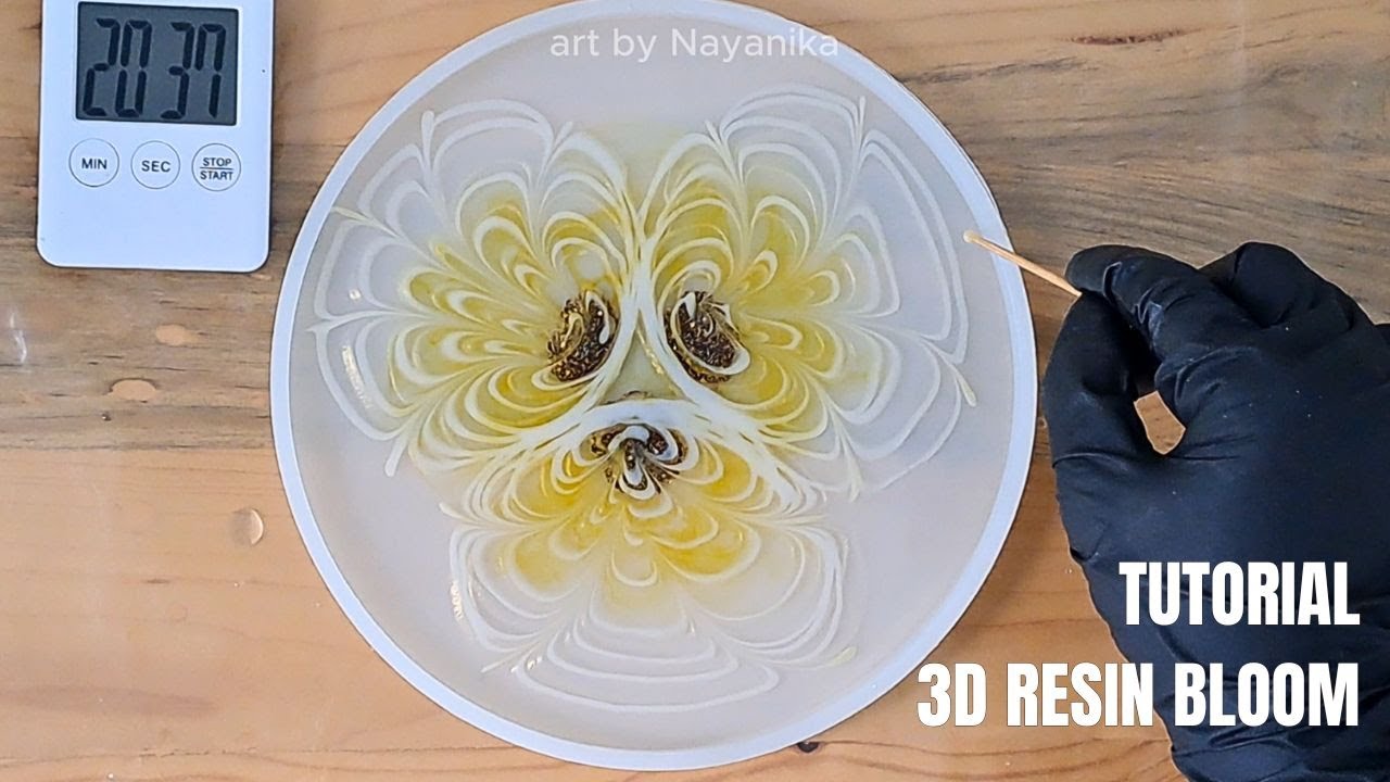 Whispers of Gold 3D RESIN FLOWER BLOOM Tutorial - YouTube