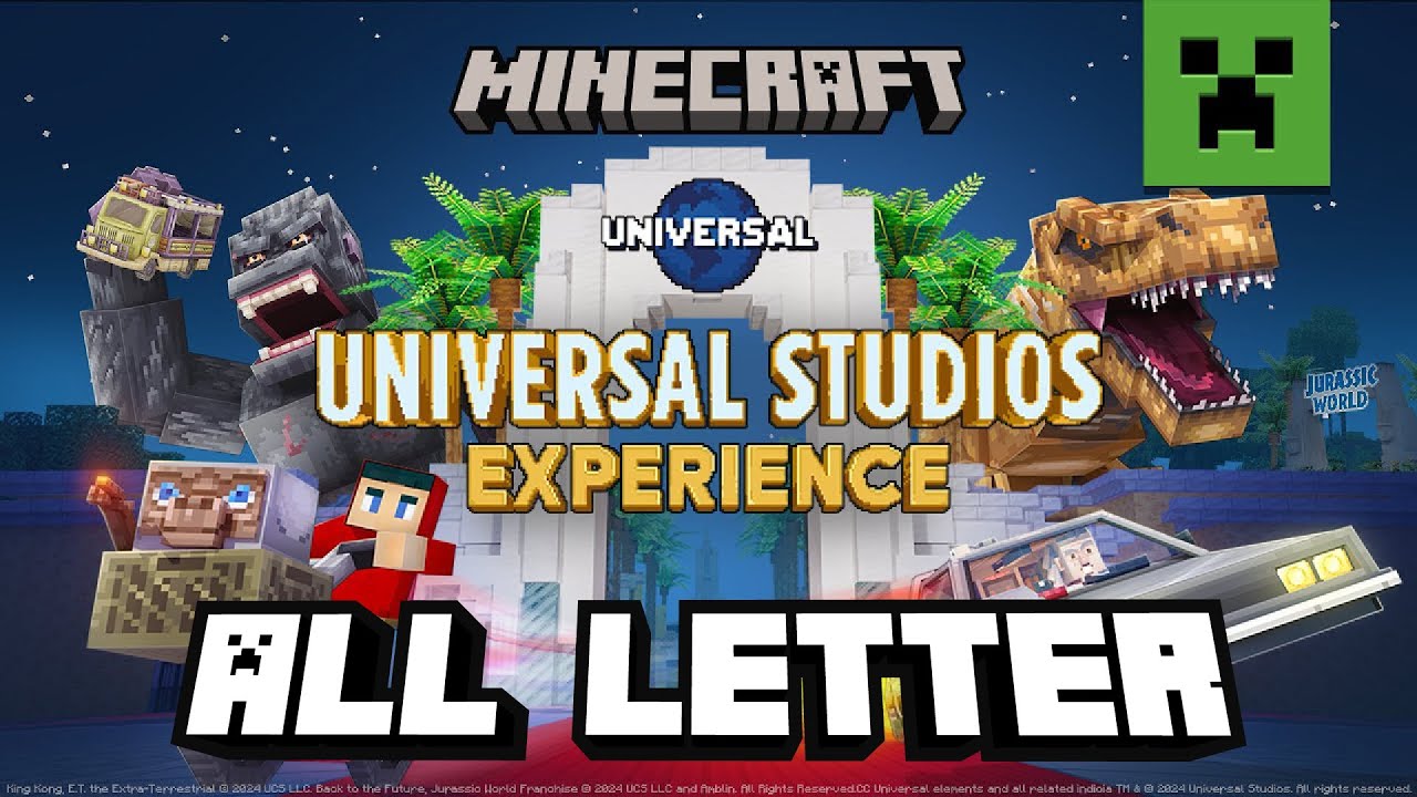 Minecraft Universal Studios Experience DLC - All Universal Letter ...