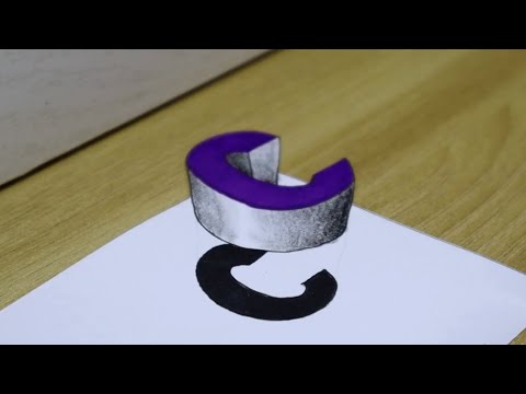 How To Draw 3D Letter C | Easy 3D Drawing With Pencil - YouTube