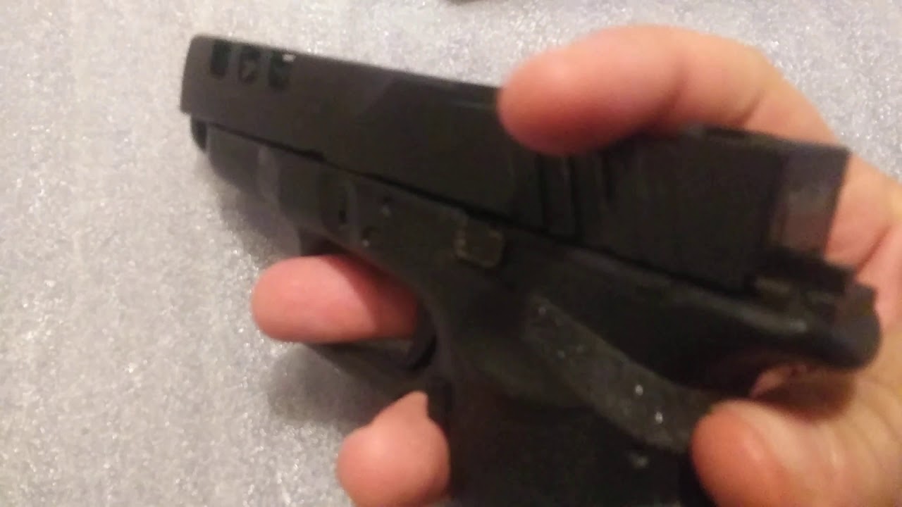 glock 27 rock slide/ rmr and raptor cut - YouTube