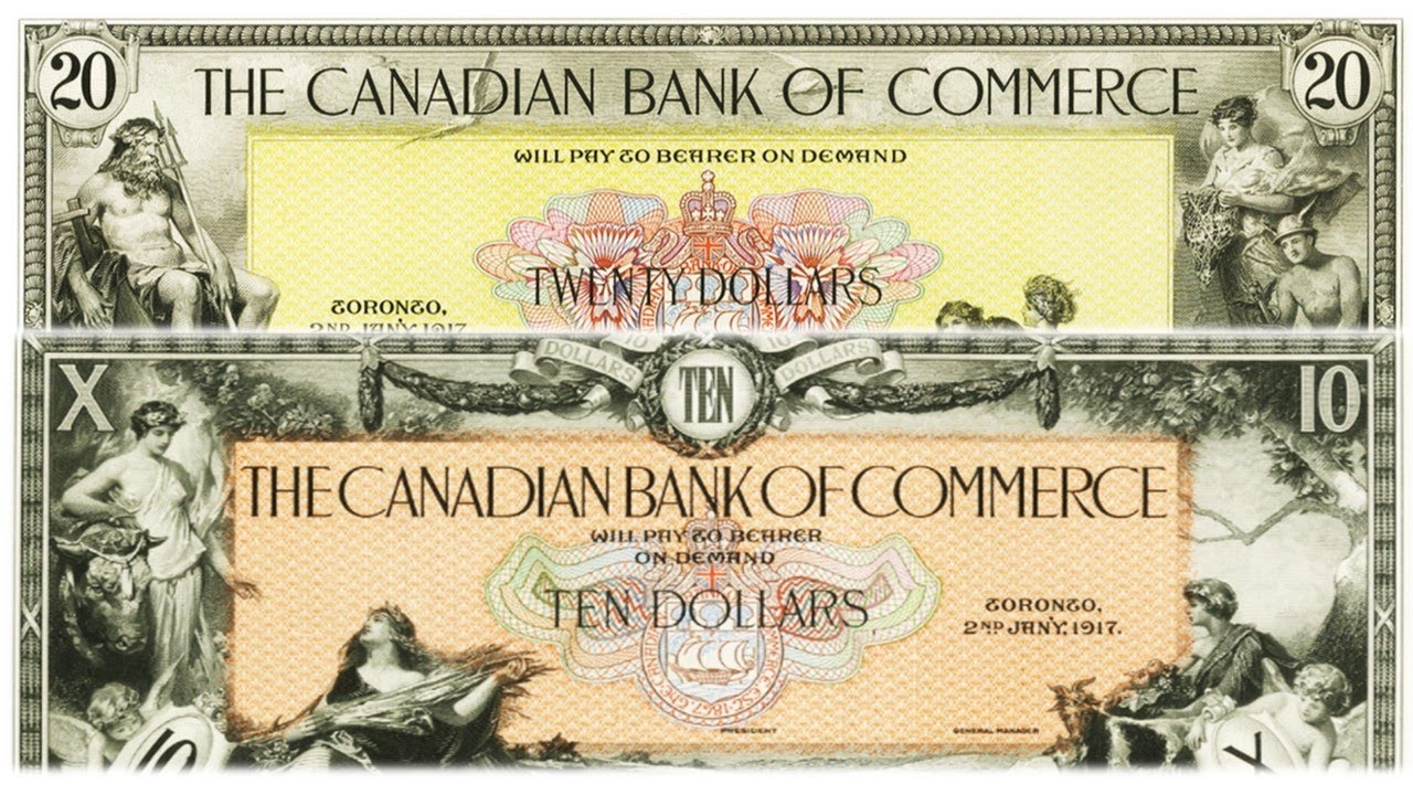 Canadian Bank of Commerce (chartered) 1935 Banknotes - YouTube