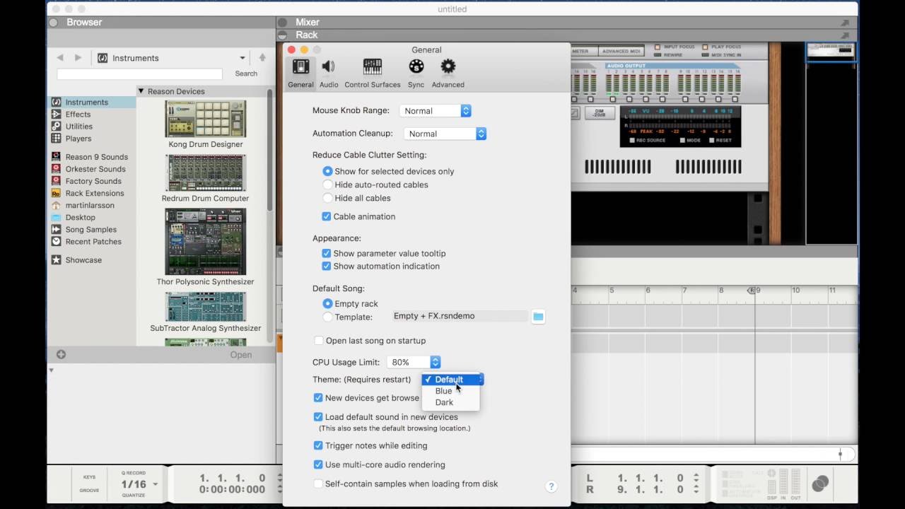 Reason 9: Change themes in 20 seconds - YouTube