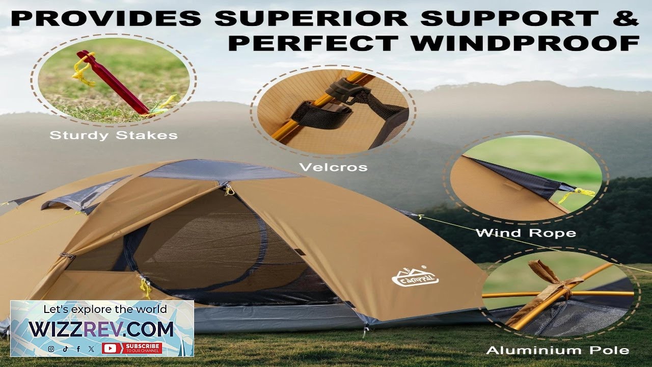 2 Person Backpacking Tent Waterproof Windproof Two Person Tent ...