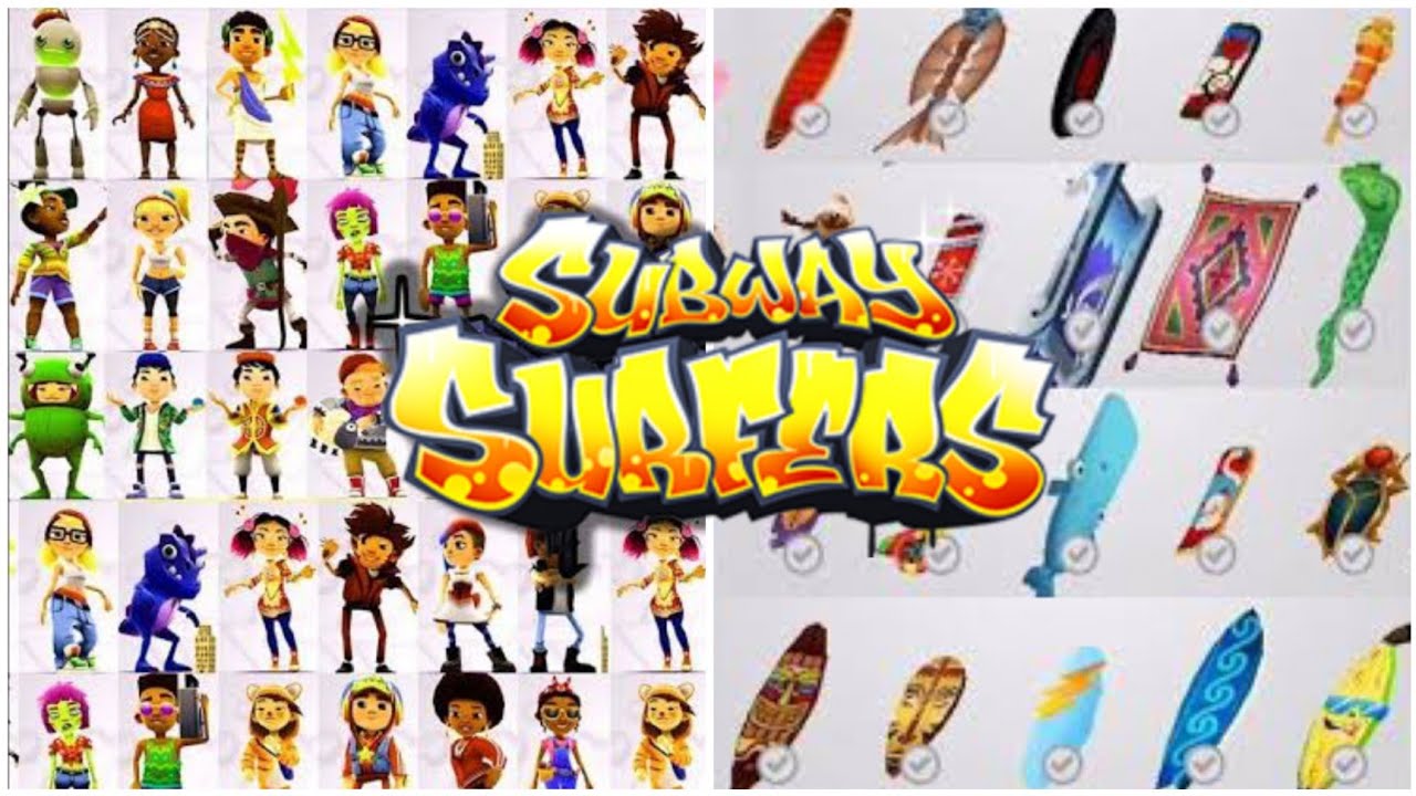 Subway Surfers Tour of All My Characters, Character Outfits ...