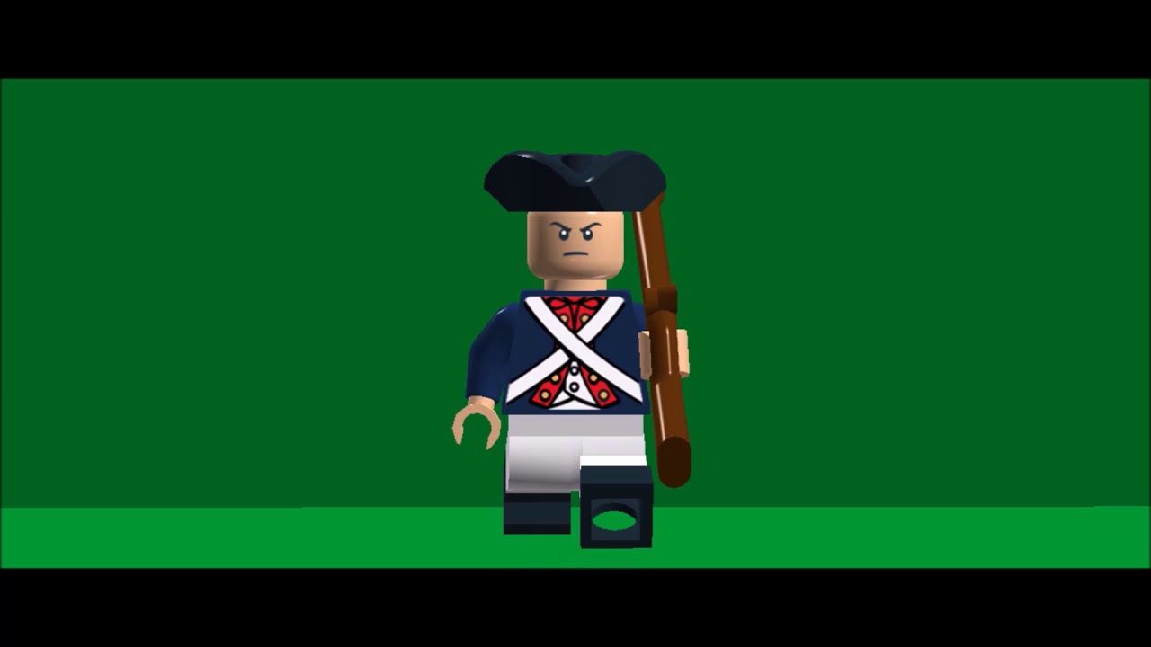Lego American Revolutionary War Continental Soldier Stock Video 'Green ...