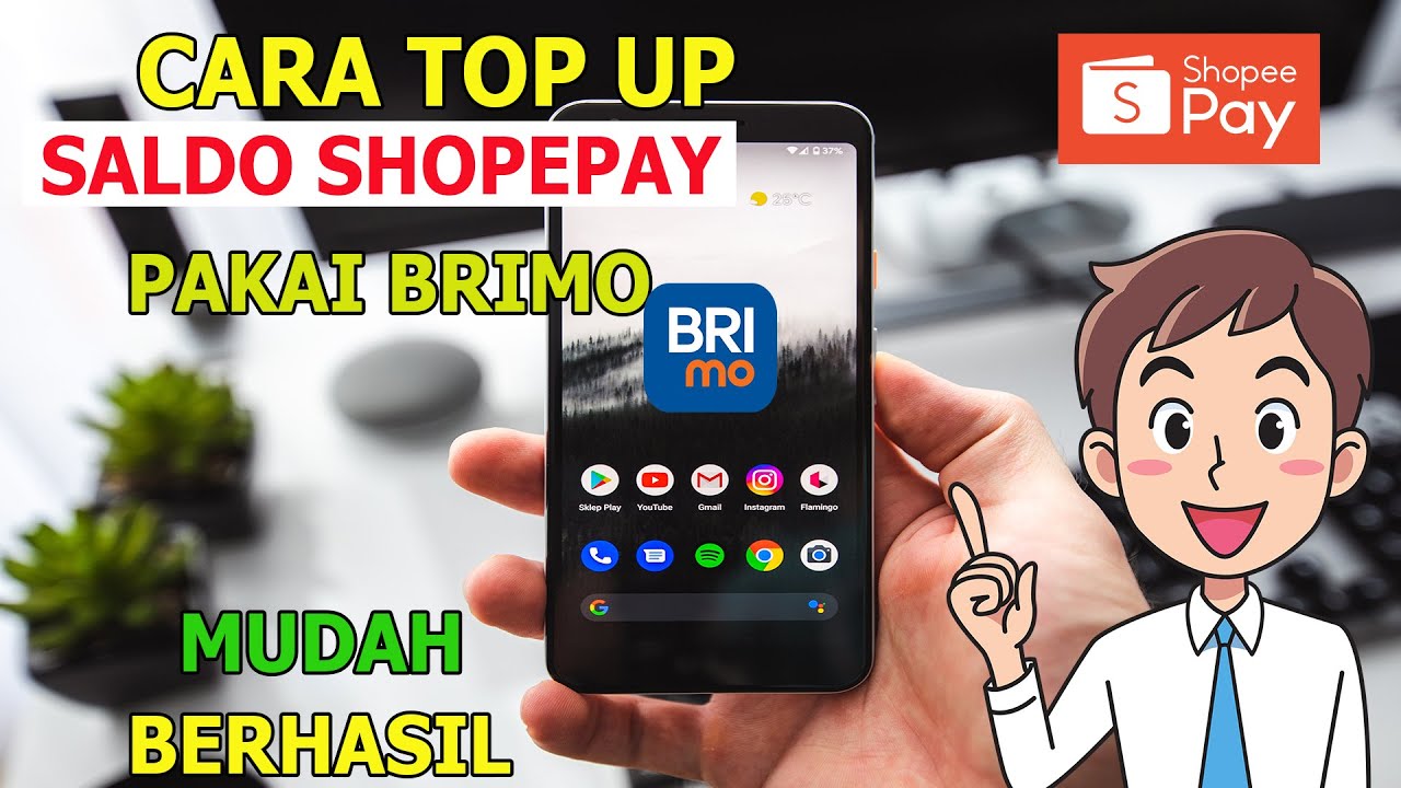 Cara Mudah Top Up Shopee Pay Lewat Aplikasi Brimo | Top Up Shopee - YouTube