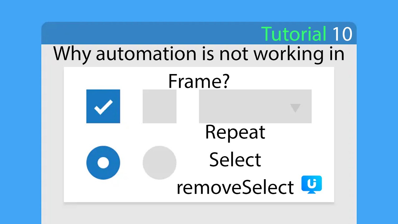 Ui Vision Tutorial 10 | selectFrame | select | removeSelect - YouTube