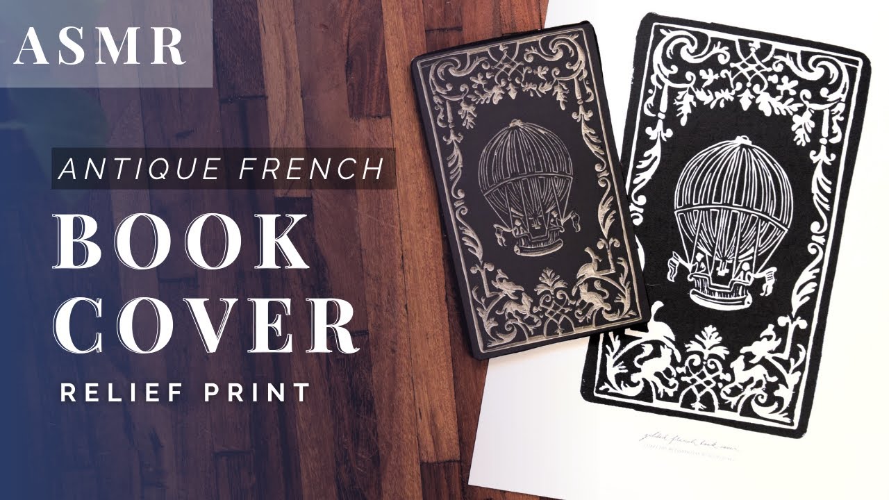 ASMR | Antique French Book Cover Relief Print - YouTube