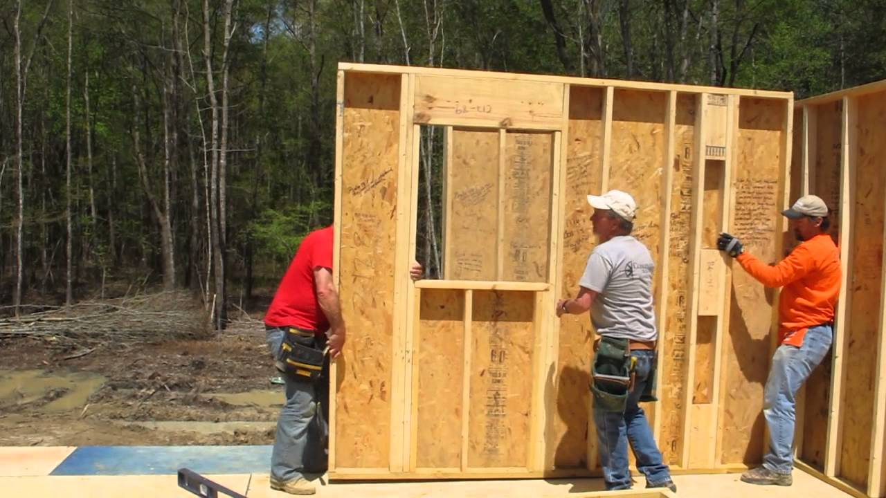 wall raising - YouTube